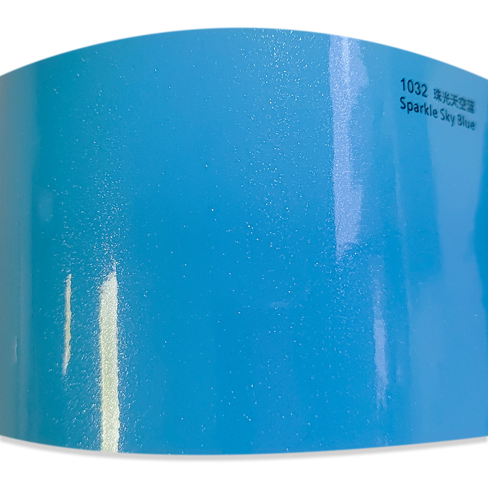 Gloss Sparkle Pearlescent Sky Blue Vinyl Wrap – wrapteck
