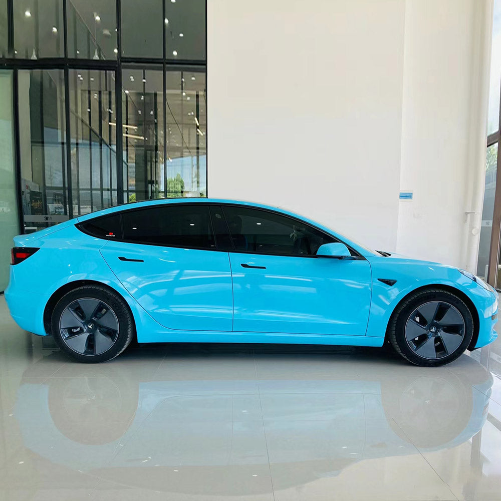 Gloss Sparkle Pearlescent Sky Blue Vinyl Wrap – wrapteck