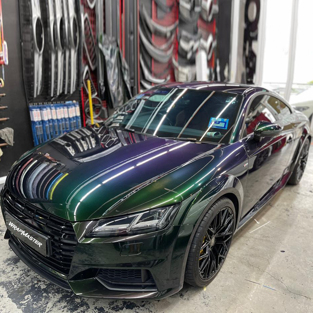 Suple Demon Green Sparkling Chameleon Vinyl Car (PET Liner) – wrapteck
