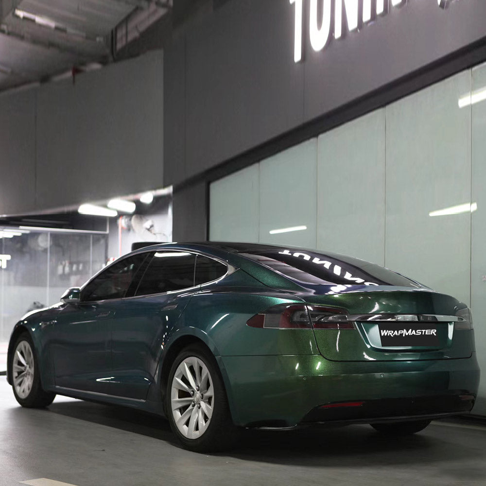 Diamond Chameleon Green Gold Car Wrap – wrapteck