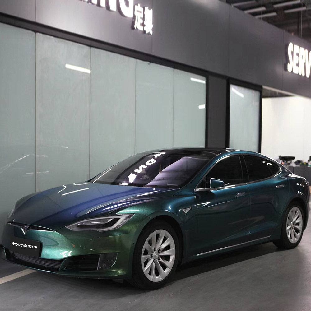 Diamond Chameleon Green Gold Car Wrap – wrapteck