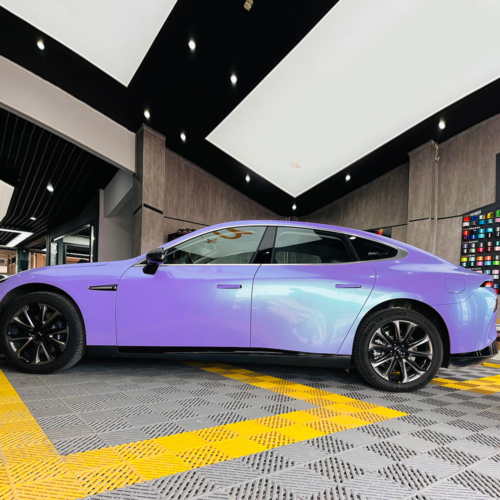 Glossy Flip Glacial Frost Blue Wrap Vinyl – wrapteck
