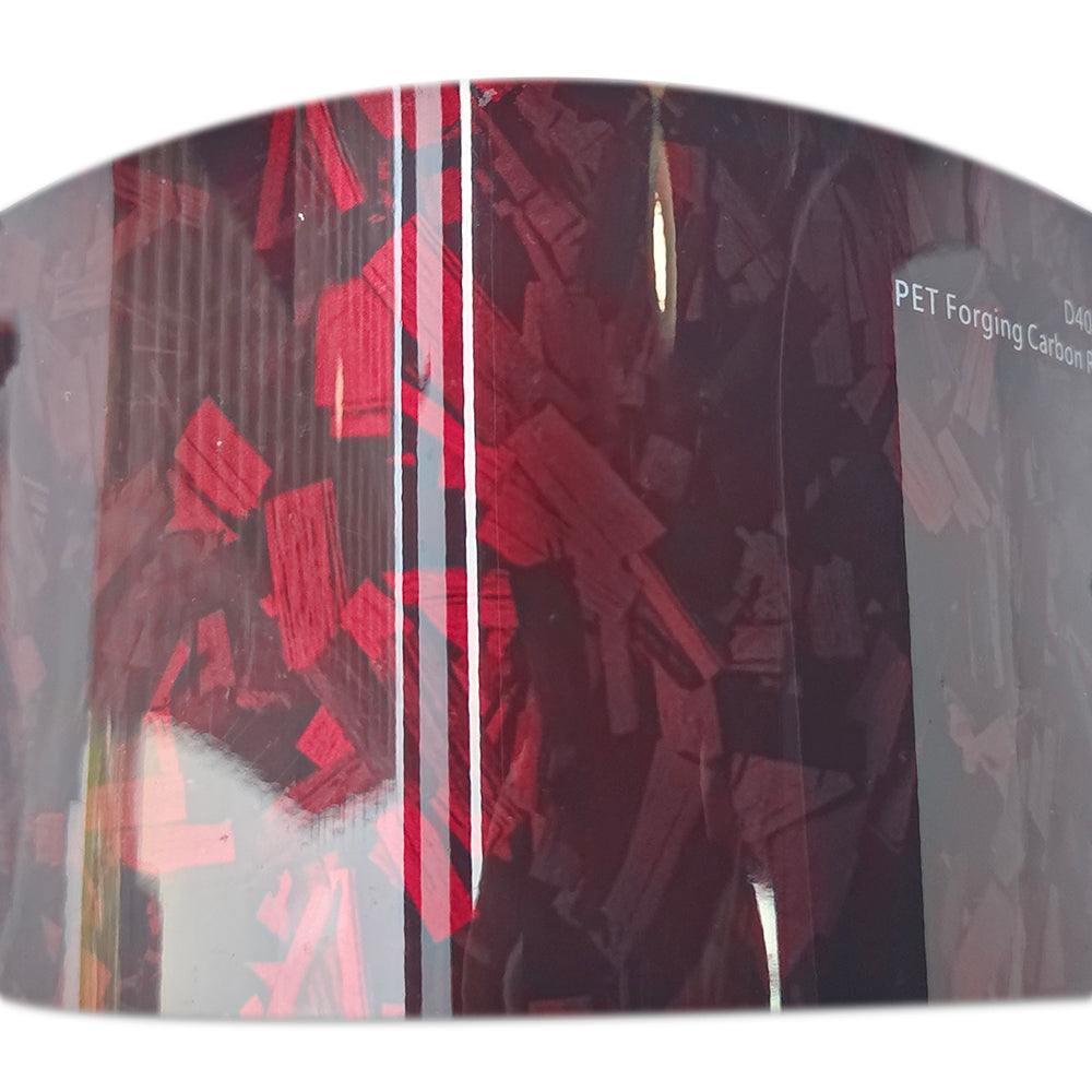 Forged Carbon Red Texture Vinyl Wrap (PET liner) – wrapteck