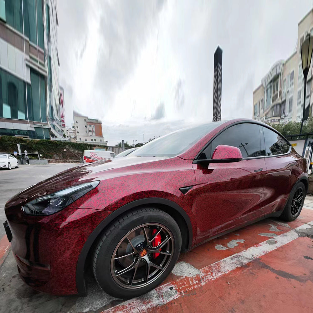 Forged Carbon Red Texture Vinyl Wrap (PET liner) – wrapteck