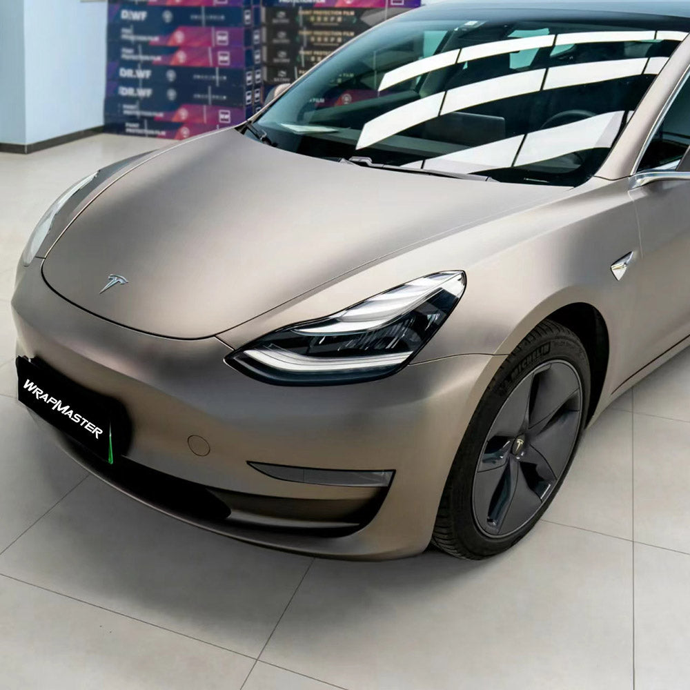 Ultral-matte Metallic Light Grey Car Vinyl – wrapteck