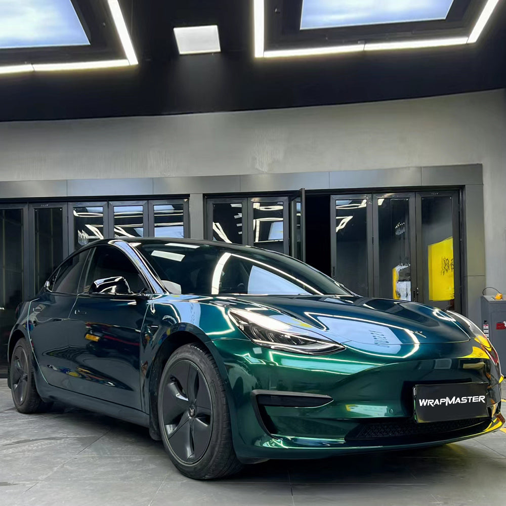 Gloss Heavy Metal Emerald Green Car Wrap – wrapteck