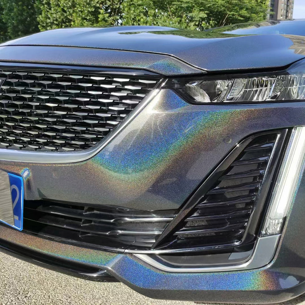 Matte Iridescent Black Car Wrap – wrapteck
