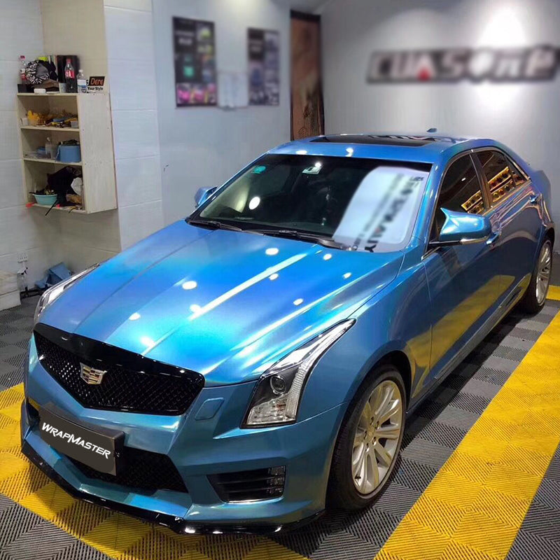 Gloss Iridescent Blue Car Wrap – wrapteck