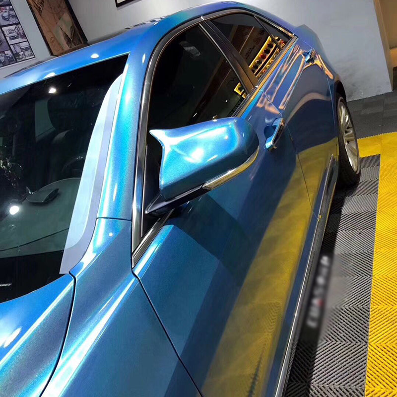 Gloss Iridescent Blue Car Wrap – wrapteck