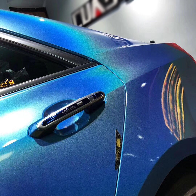 Gloss Iridescent Blue Car Wrap – wrapteck