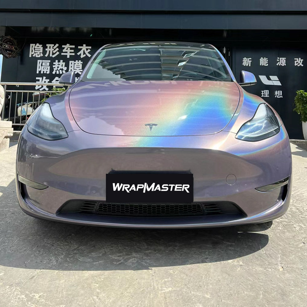 Gloss Iridescent Laser Brown Grey Car Wrap – wrapteck