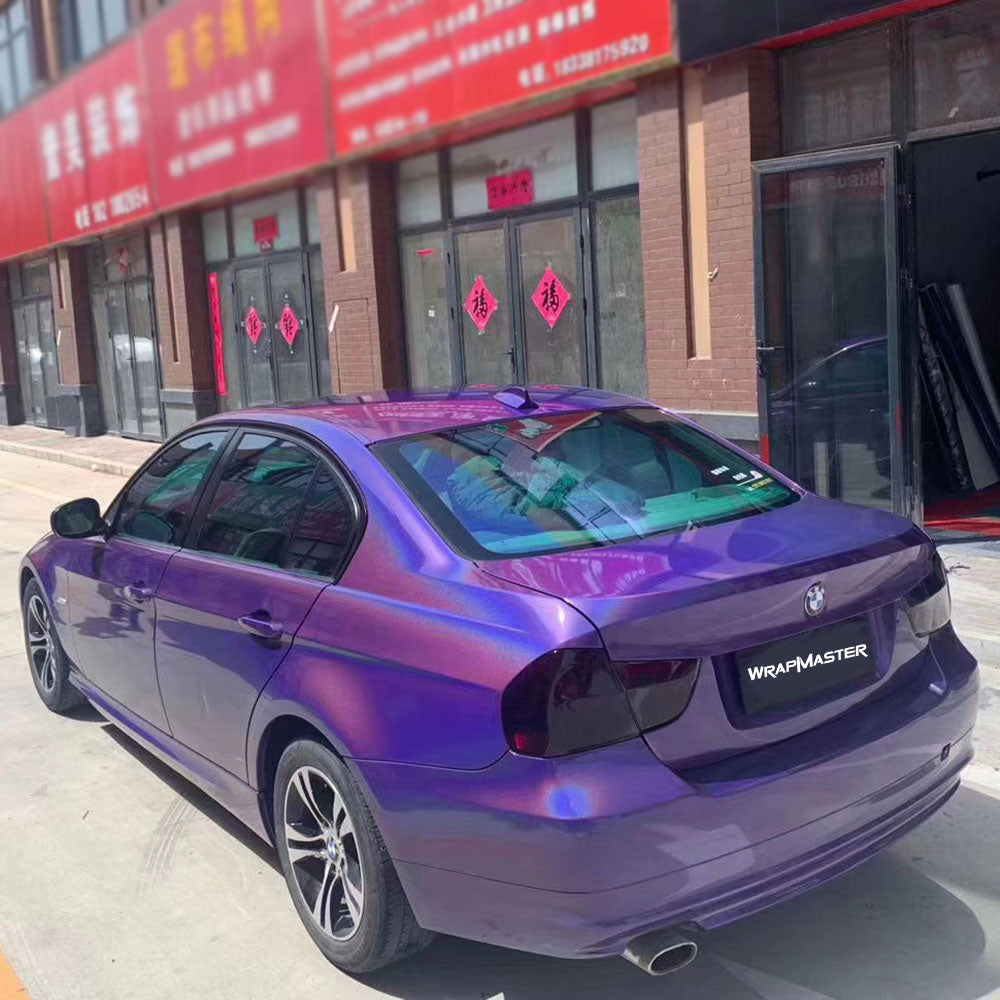 Gloss Iridescent Laser Purple Car Wrap – wrapteck
