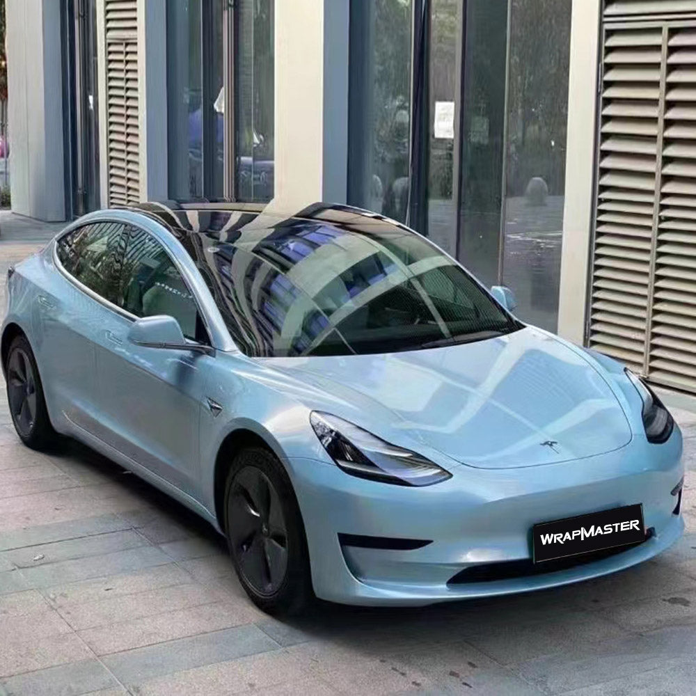 Gloss Iridescent Sea Blue Vinyl Stickers – wrapteck