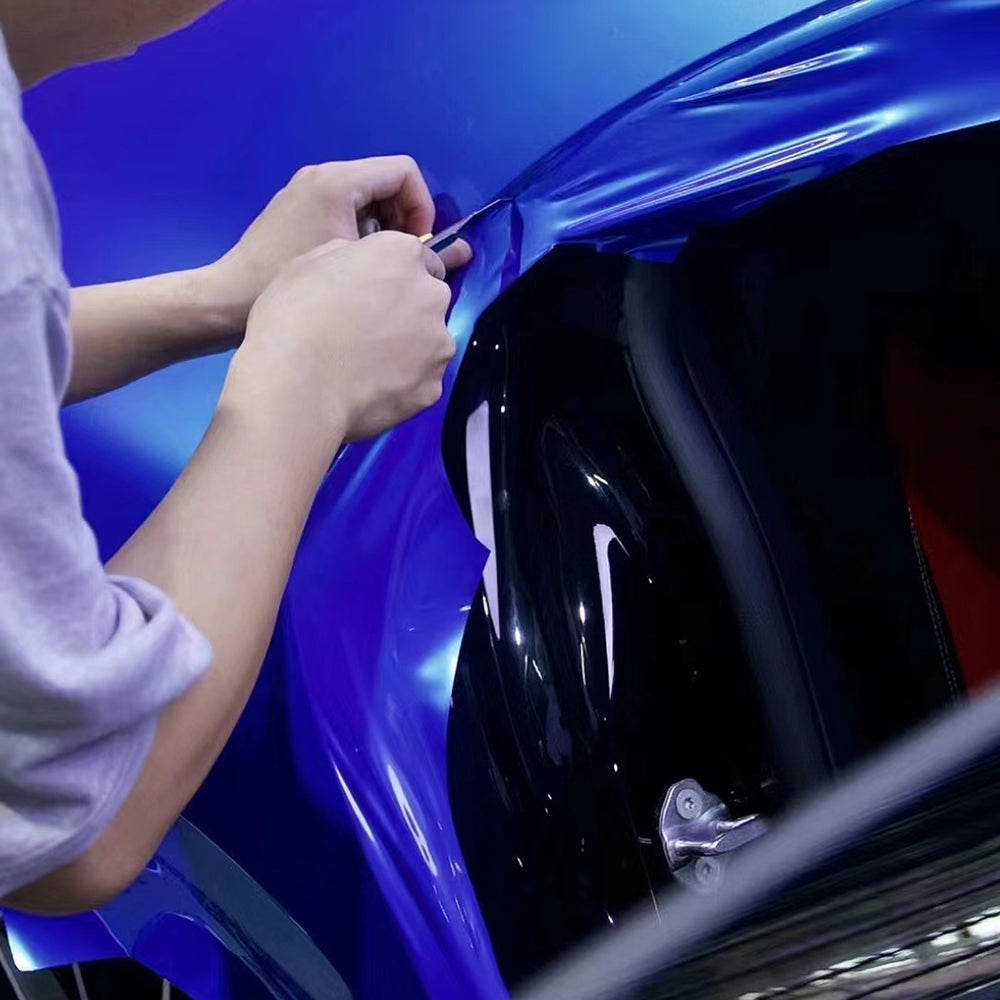 Gloss Liquid Metallic Olympic Blue Vinyl Wrap (PET Liner) – wrapteck