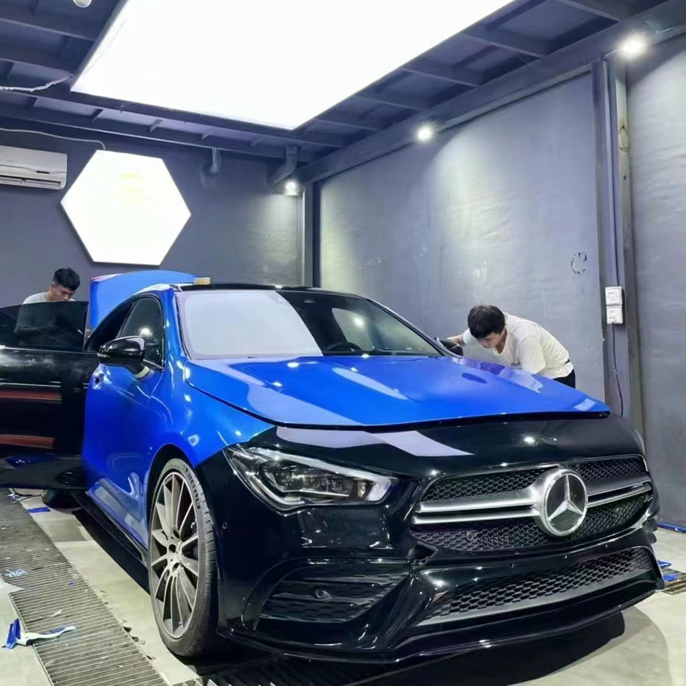 Gloss Liquid Metallic Olympic Blue Vinyl Wrap (PET Liner) – wrapteck