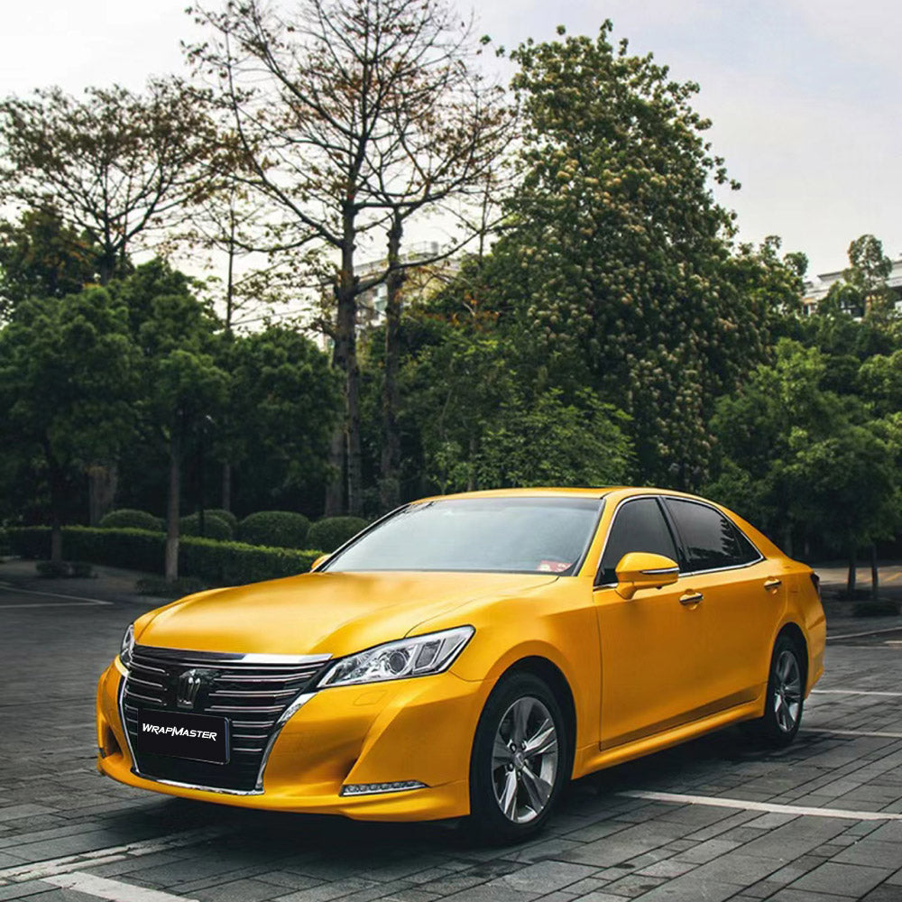 Matte Diamonds Yellow to Gold Vehicle Wrap – wrapteck