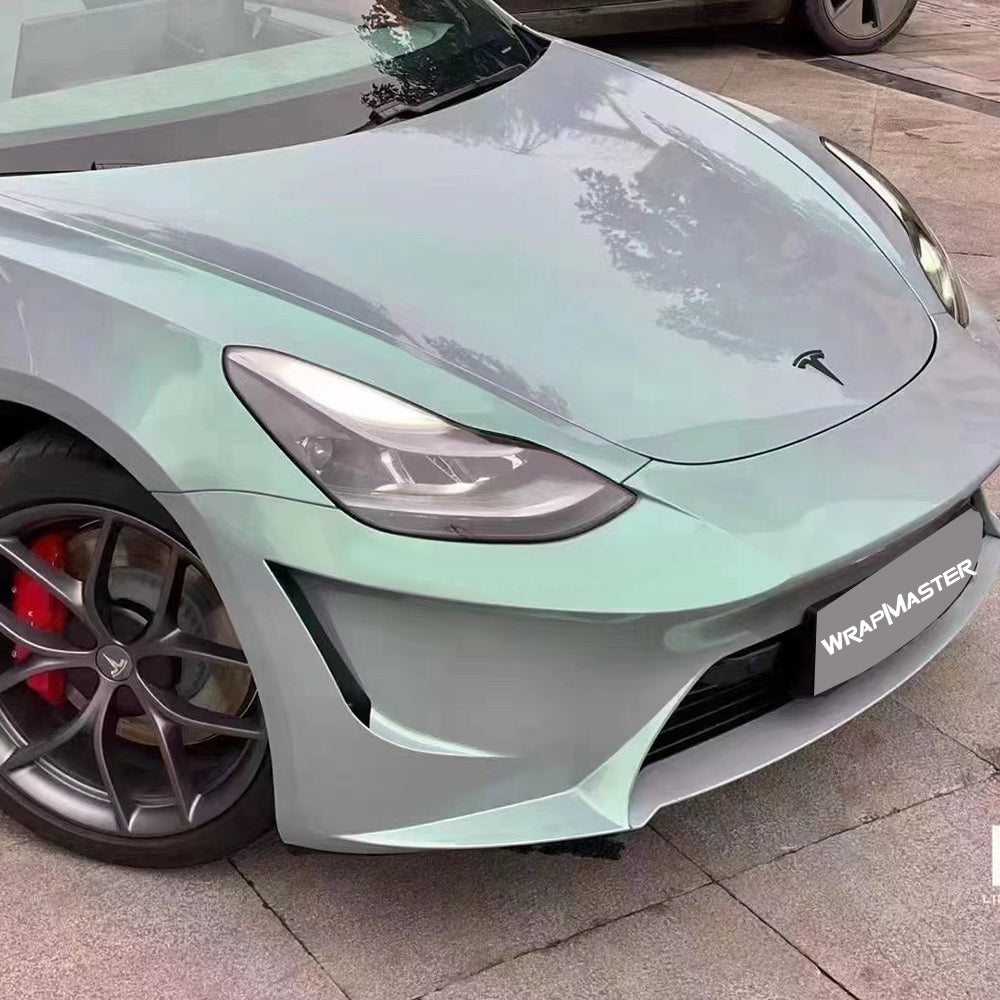 Twin Color Metallic Color Shift Wrap Lime Grey – wrapteck