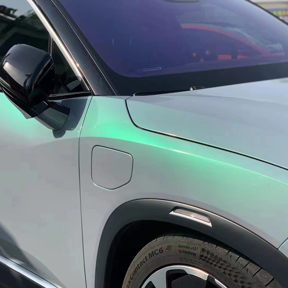 Twin Color Metallic Color Shift Wrap Lime Grey – wrapteck