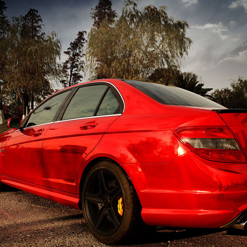 Super Mirror Chrome Red Vinyl Wrap – wrapteck