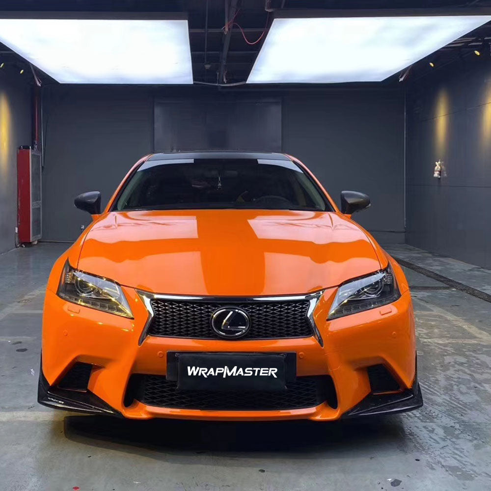 Super Gloss Flame Orange Vinyl Wrap Car (PET Liner) – wrapteck