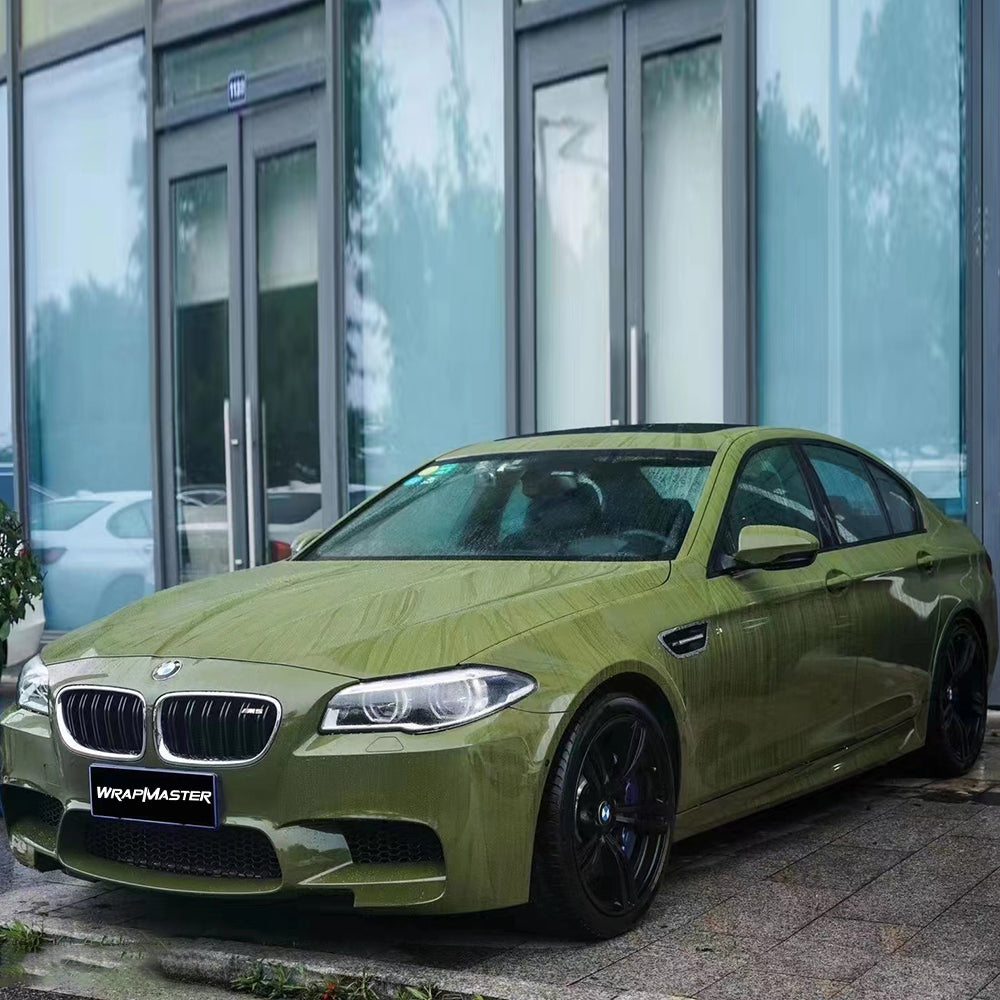 Glossy Crystal Battle Green Vinyl Wrap PET Liner – wrapteck