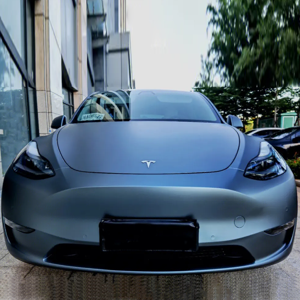 Ultral Matte Metal Blue Grey Vinyl Wrap (PET Liner) – wrapteck