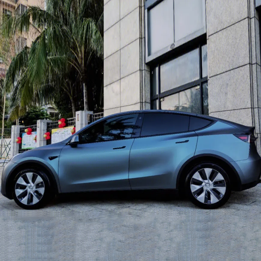 Ultral Matte Metal Blue Grey Vinyl Wrap (PET Liner) – wrapteck