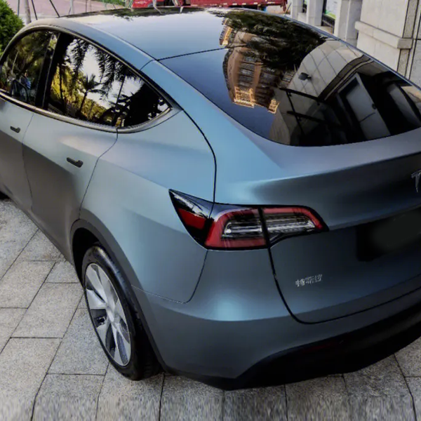 Ultral Matte Metal Blue Grey Vinyl Wrap (PET Liner) – wrapteck