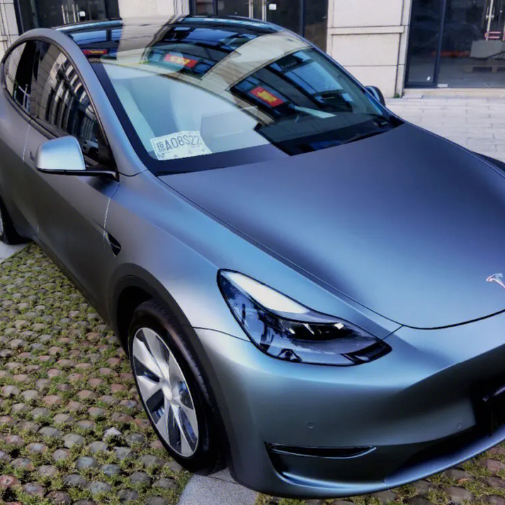 Ultral Matte Metal Blue Grey Vinyl Wrap (PET Liner) – wrapteck