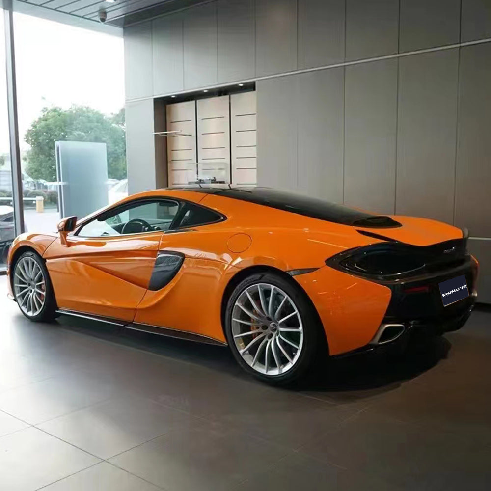 Gloss Mclaren Orange Vinyl Wrap (PET Liner) – wrapteck