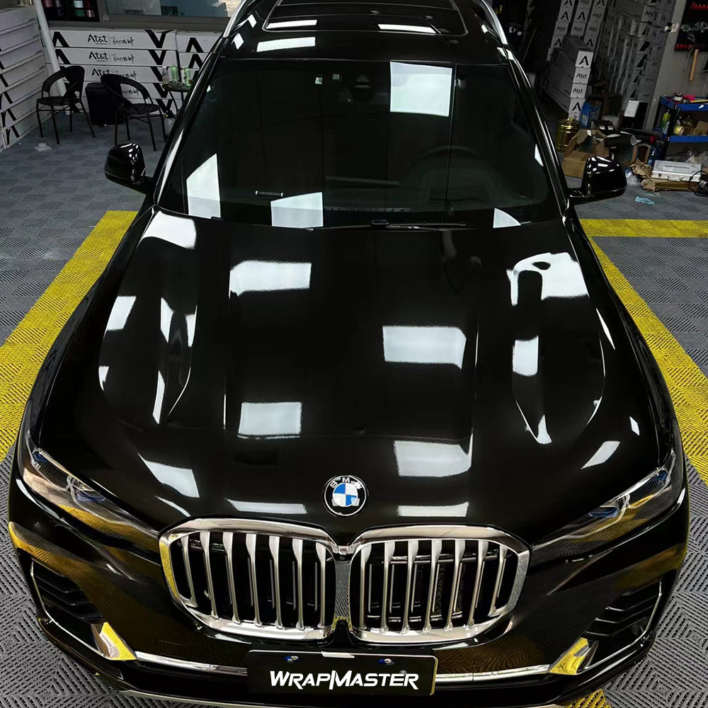 Gloss Metallic Black Gold Vehicle Wraps (PET Liner) – wrapteck