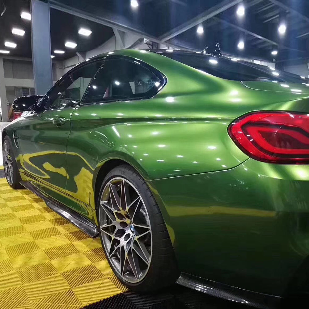 Gloss Metallic Mamba Green Car Vinyl Wrap (PET Liner) – wrapteck