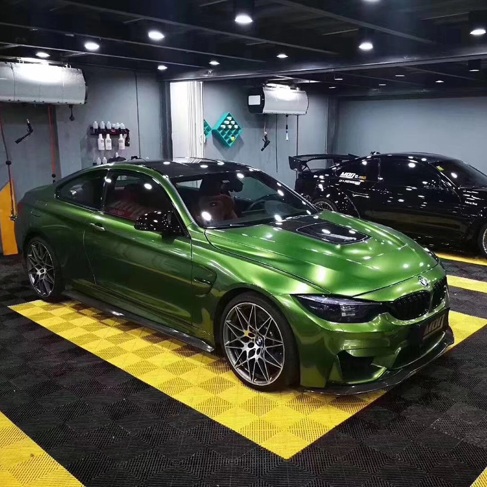 Gloss Metallic Mamba Green Car Vinyl Wrap (PET Liner) – wrapteck
