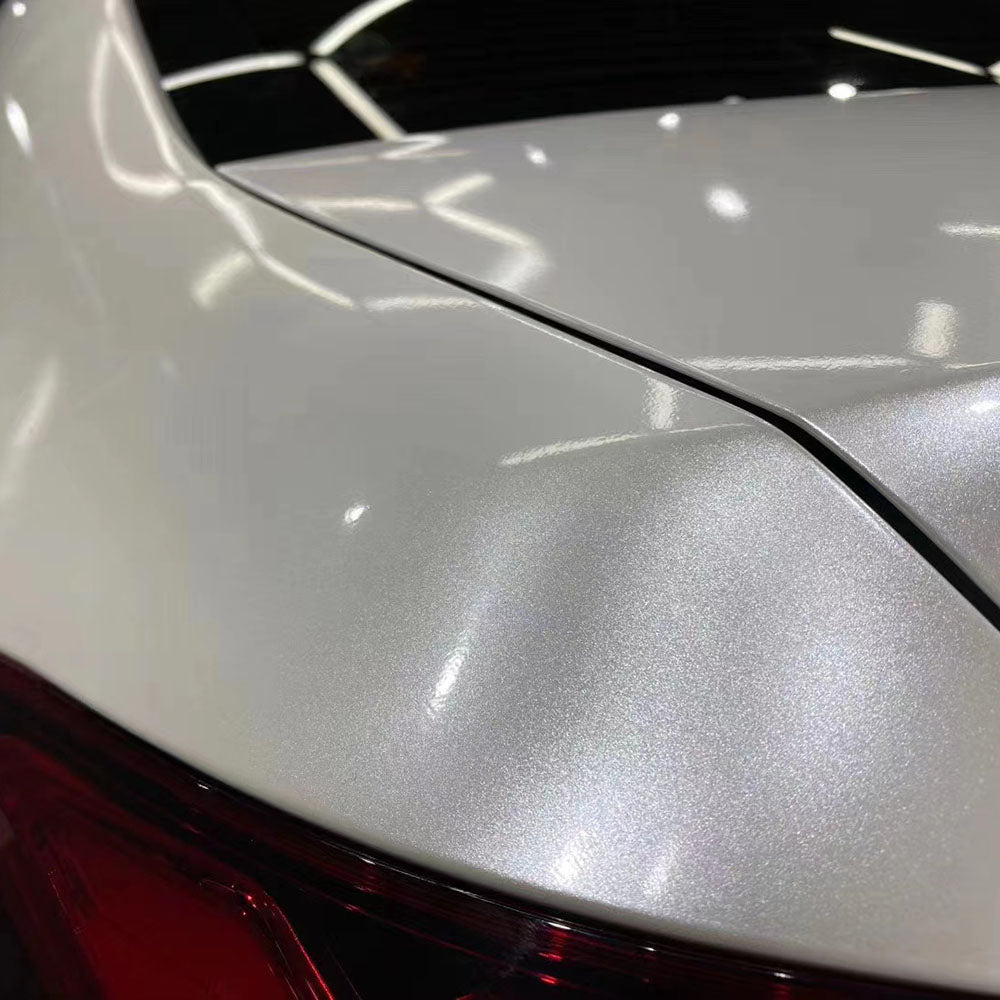 Gloss Metallic White Wrap (PET Liner) – wrapteck