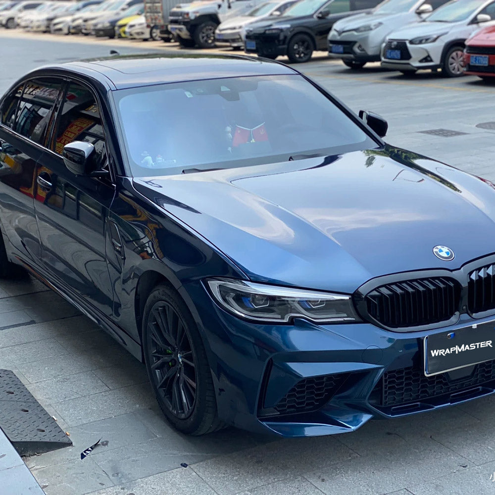 Gloss Paint Metallic Midnight Blue Car Wrap – wrapteck