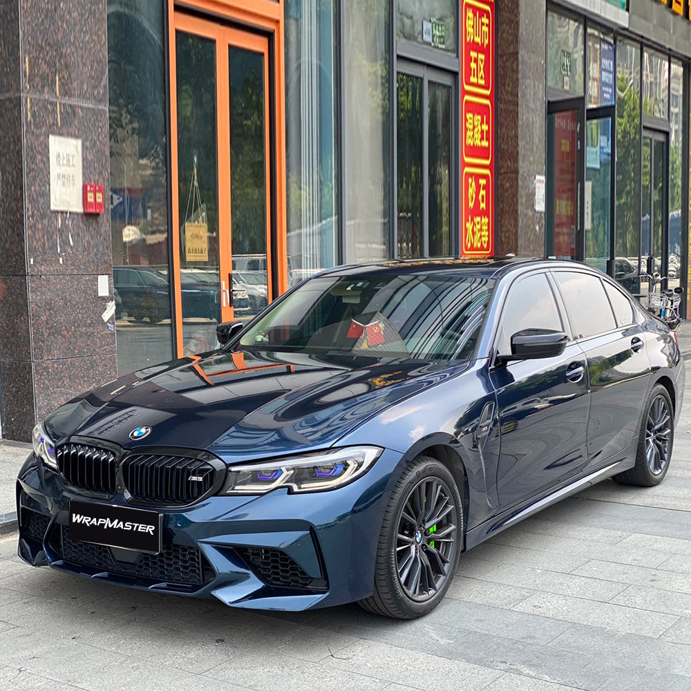 Gloss Paint Metallic Midnight Blue Car Wrap – wrapteck