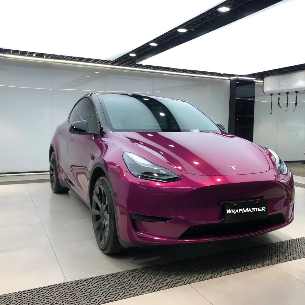 Gloss Metallic Berry Purple Car Wrap (PET Liner) – wrapteck