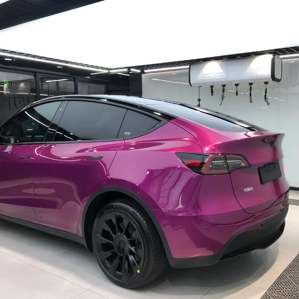 Gloss Metallic Berry Purple Car Wrap (PET Liner) – wrapteck