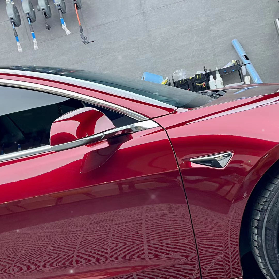 Gloss Metallic Cherry Dark Red Vehicle Vinyl Wrap Colors (PET Liner ...