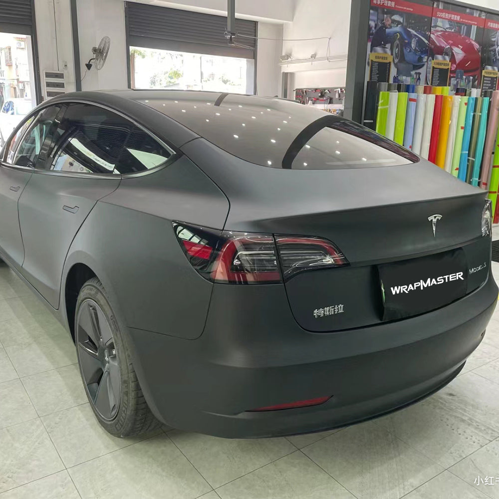 Matte Metallic Black Vinyl Wrap (PET Liner) – wrapteck