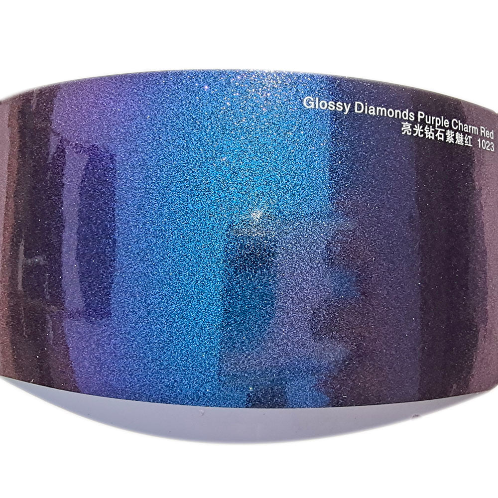 Diamonds Glitter Chameleon Wrap Purple to Red Color Shift Vinyl – wrapteck