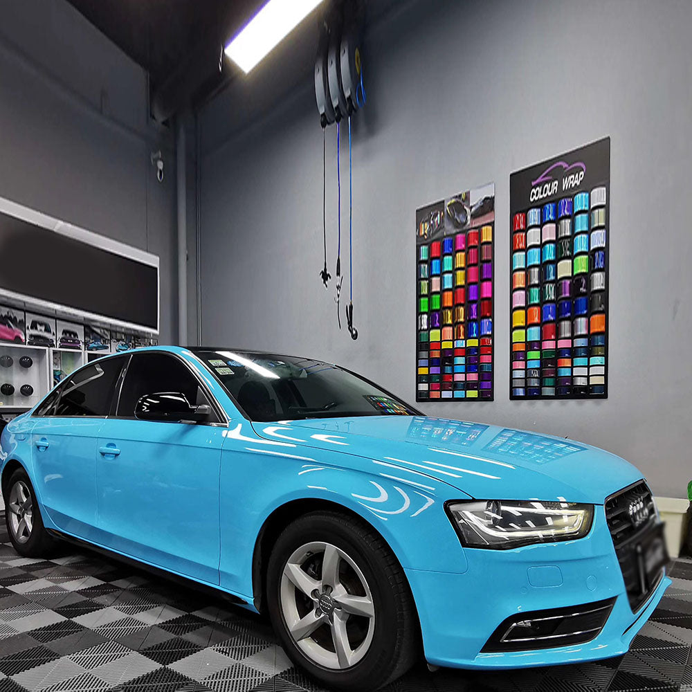 Gloss Sky Blue Vehicle Vinyl Wrap – wrapteck