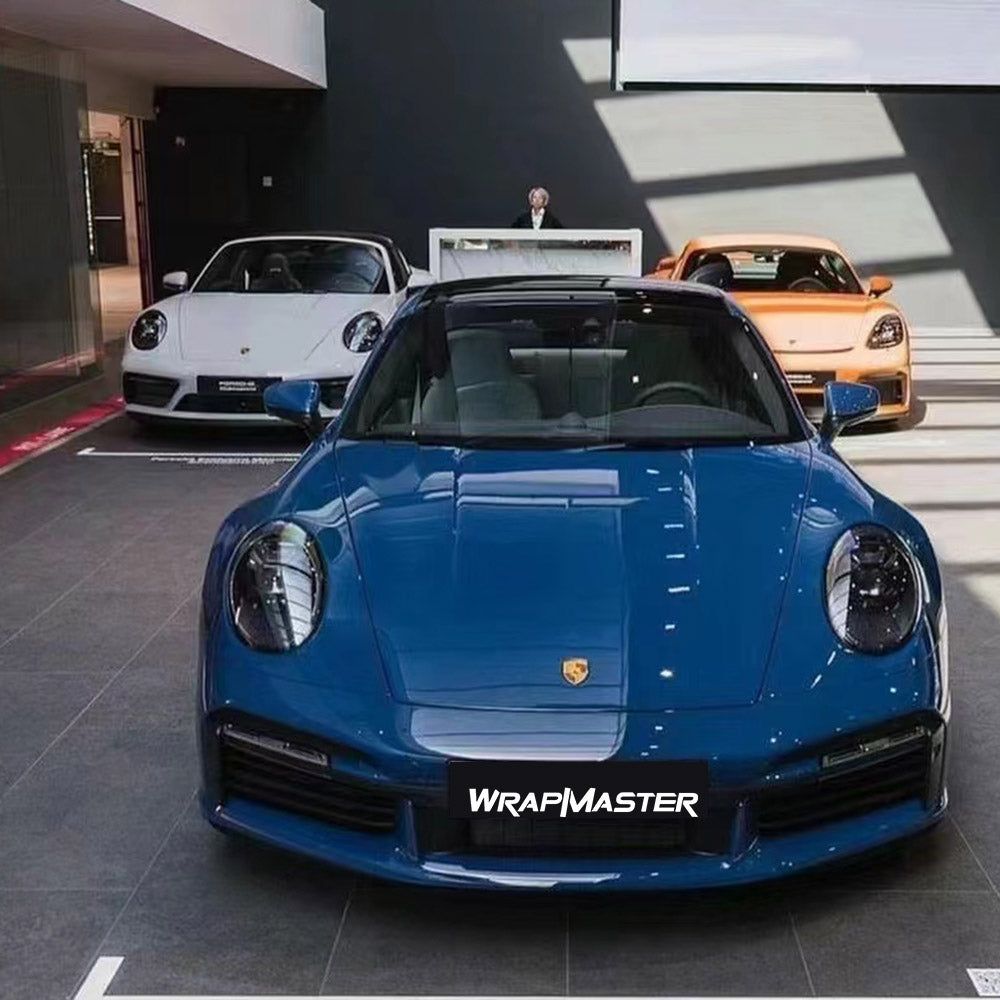 Gloss Porsche Deep Blue Auto Vinyl Wrap – wrapteck