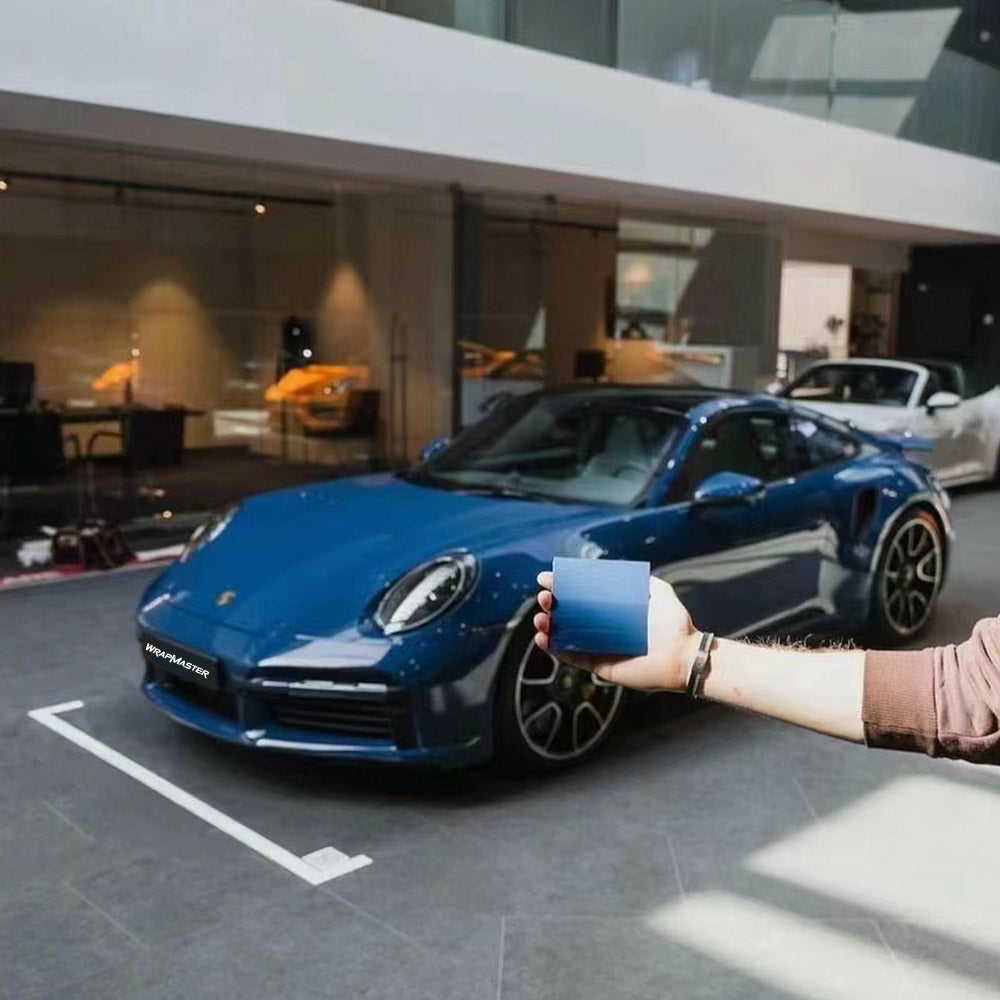 Gloss Porsche Deep Blue Auto Vinyl Wrap – wrapteck