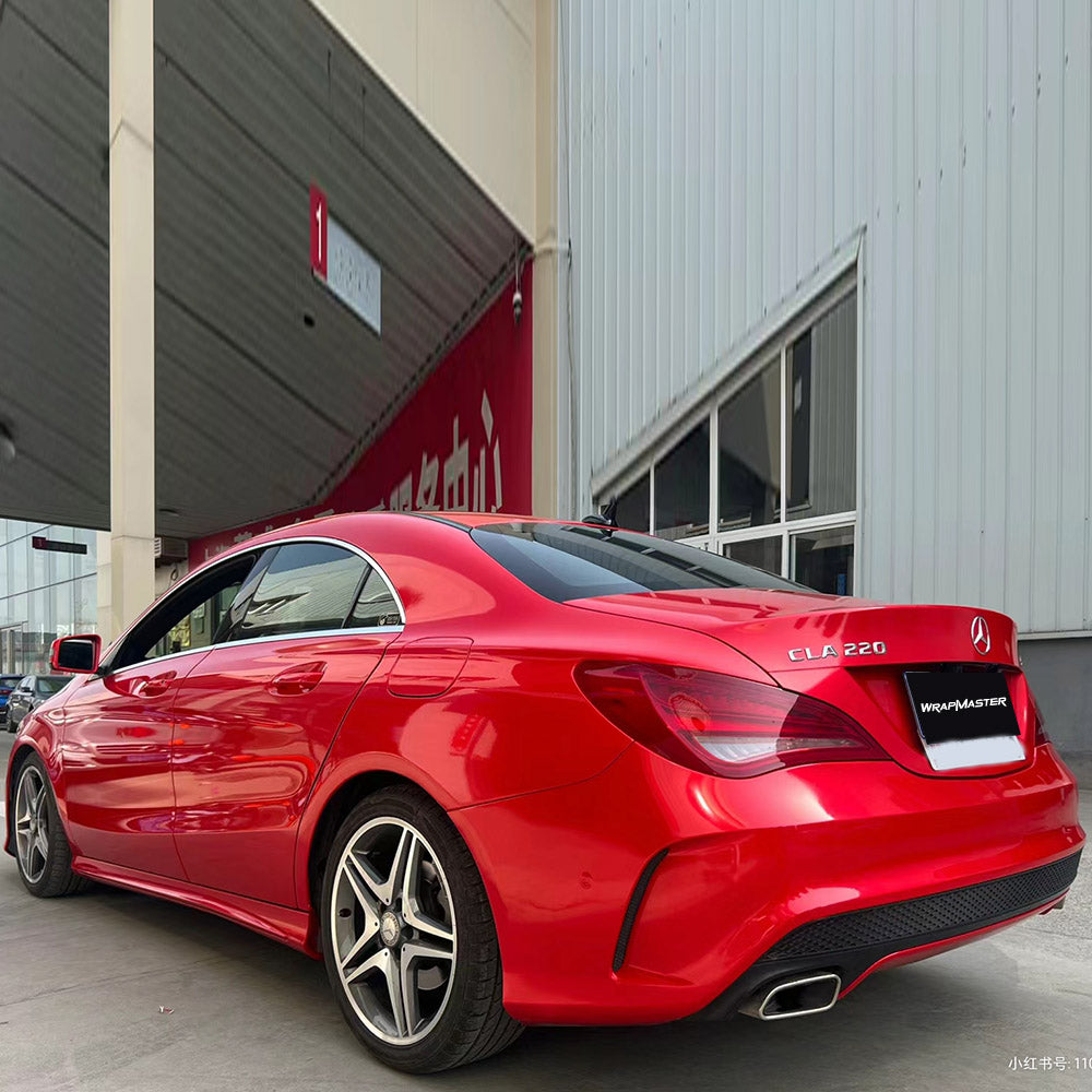 Gloss Metallic Fiery Red Vinyl Wrap – wrapteck