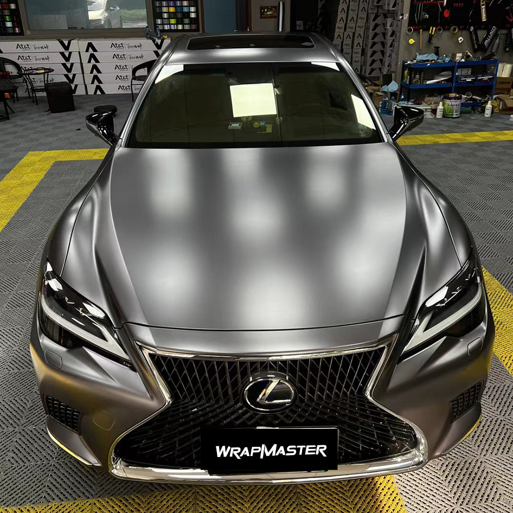 Satin Grey Wrap Metallic Car – wrapteck