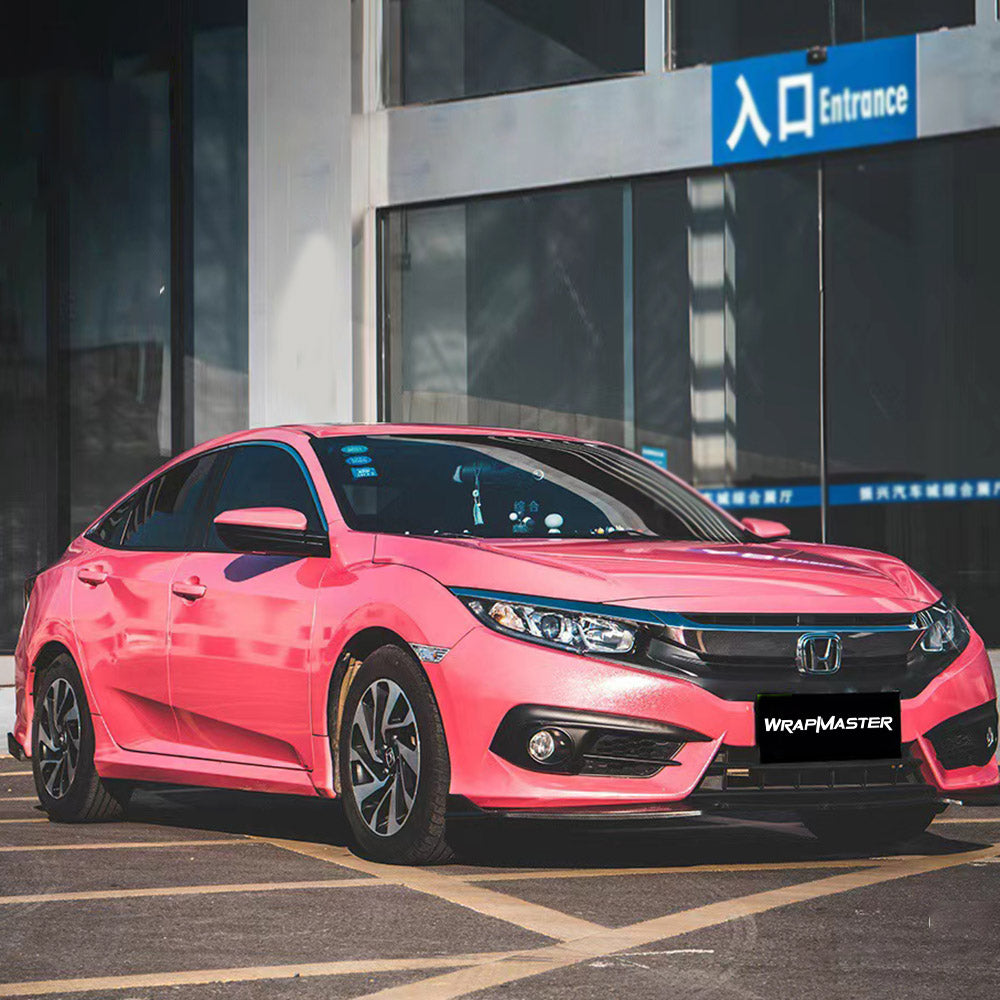 Gloss Sparkle Pink Car Wrapping – wrapteck