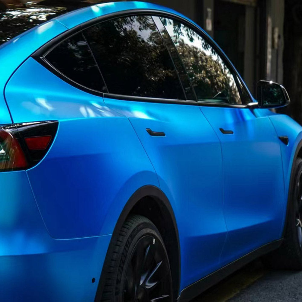 Matte Chrome Blue Vinyl Wrap – wrapteck