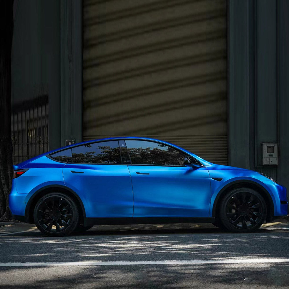 Matte Chrome Blue Vinyl Wrap – wrapteck