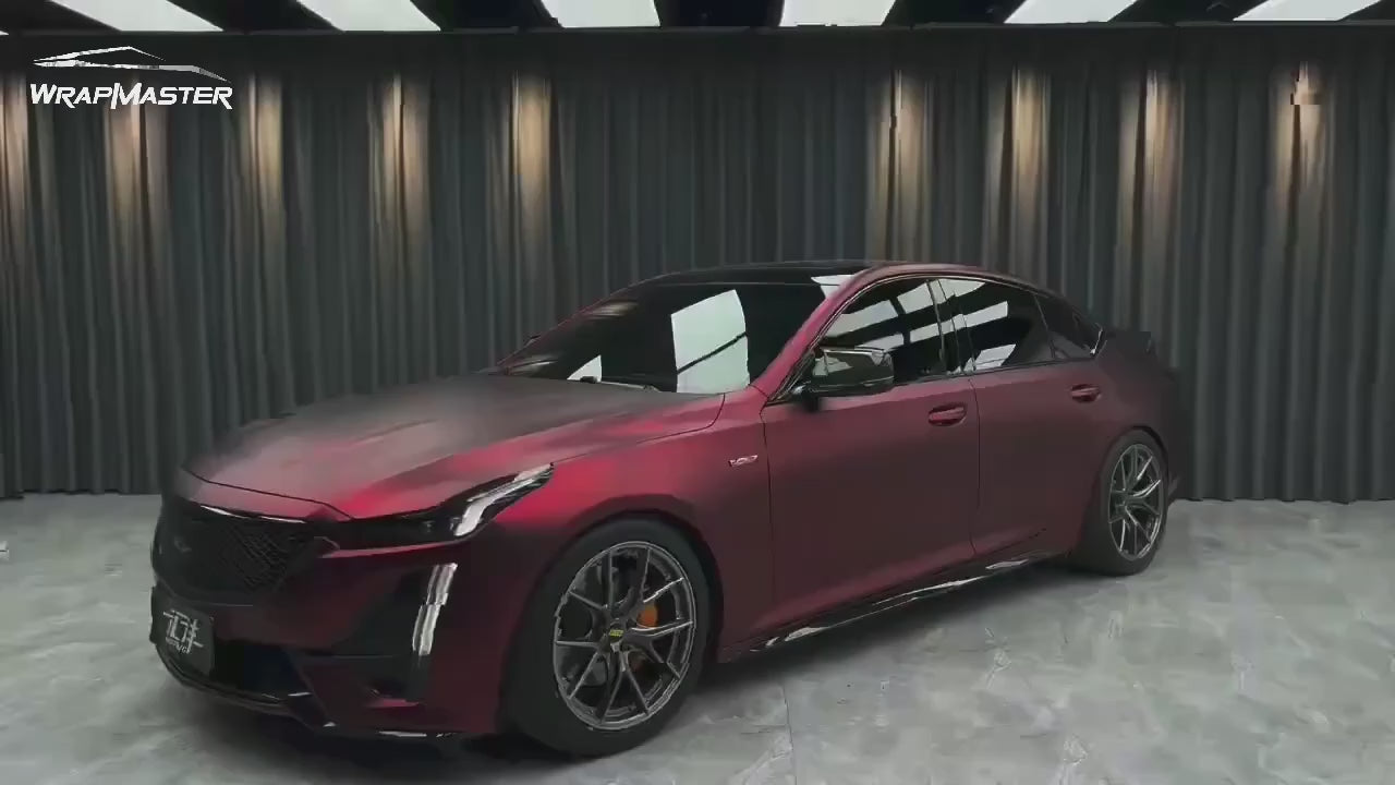 Super Chrome Metallic Vinyl Romani Red (PET Liner) – wrapteck